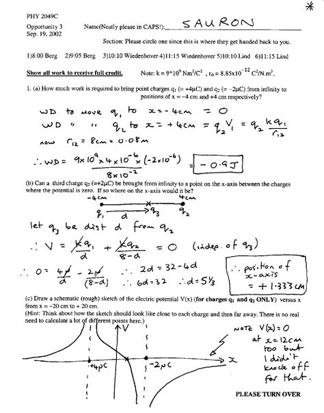 Assignment 3 With Solutions General Physics B Phy 2049c Docsity