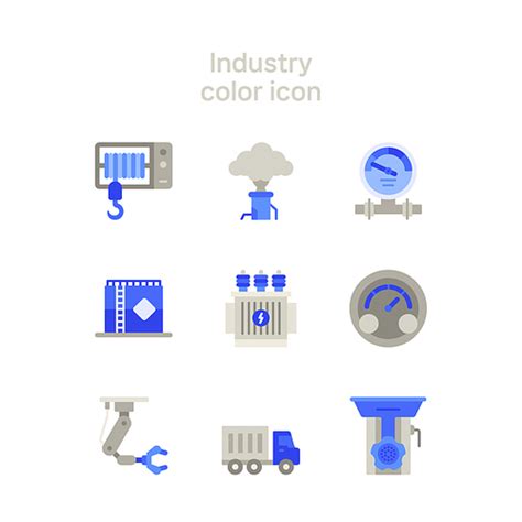 유토이미지 산업생산시설과 기계장비 벡터 아이콘