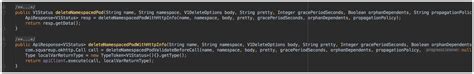 Parsing Response Failed When Calling Deletenamespacedpod · Issue 262