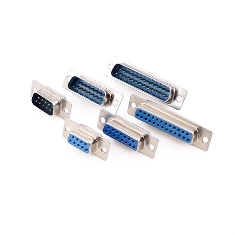 5pcs rs232 db9 db15 db25 db37 solder type connector dip straight mount