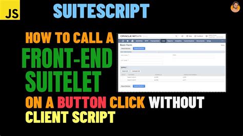 How To Call A Suitelet On A Button Click Without Client Script