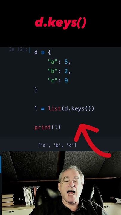 Return Python Dictionary Keys As List 🐍 Shorts Youtube