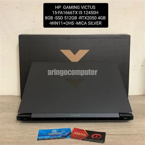 Jual Laptop HP GAMING VICTUS 15 FA1666TX I5 12450H 8GB SSD 512GB RTX2050 4GB WIN11 OHS MICA