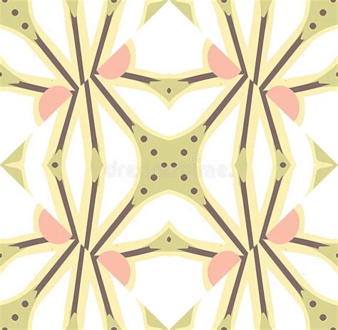 Symmetrical Pattern With Floral And Angular Elements Stock Symmetrical Pattern With Floral And Angular Elements Stock
