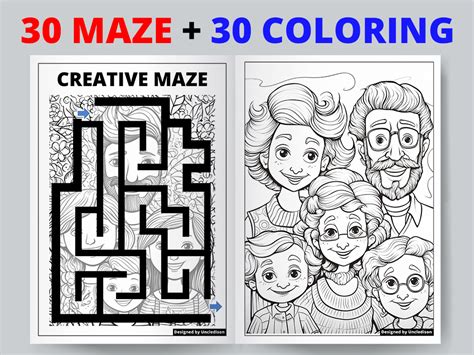 색칠공부도안 귀여운 캐릭터 가족 엄마 아빠 어른 어르신 색칠도안 Pdf