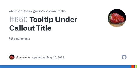 Tooltip Under Callout Title · Issue 650 · Obsidian Tasks Group