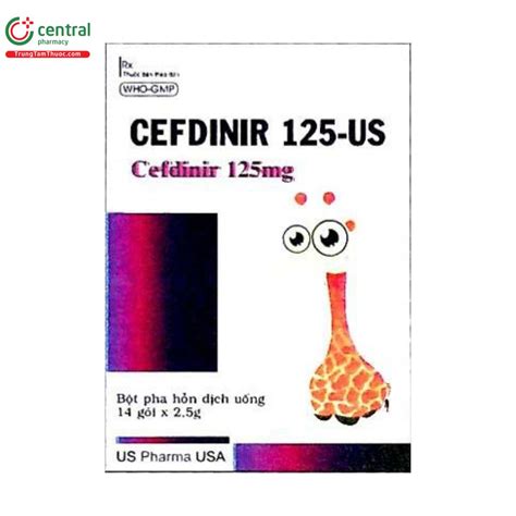 Thuốc Cefdinir 125 Us điều Trị Nhiễm Khuẩn Hô Hấp Da Viêm Tai Giữa