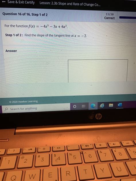 solved save and exit certify lesson 2 3b slope and rate of