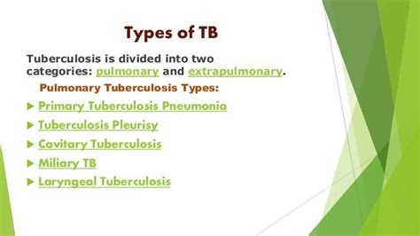 Classification And Prophylactics Of Tuberculosis