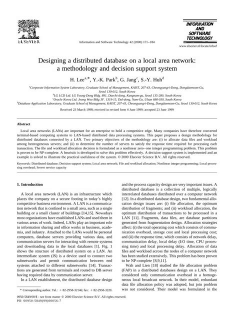 pdf designing a distributed database on a local area network a 1