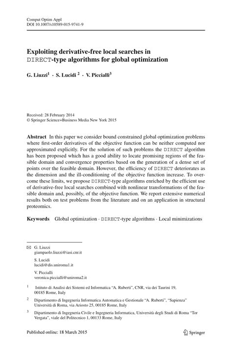 pdf exploiting derivative free local searches in direct type