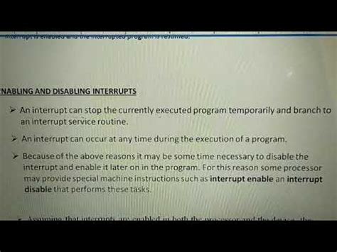 Enabling And Disabling Interrupts In Computer Organization YouTube