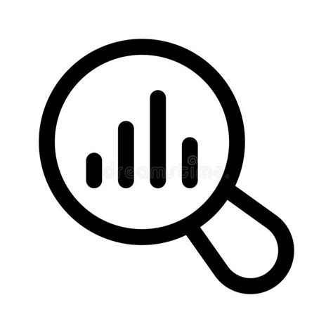 Bar Chart Under Magnifier Depicting Vector Design Of Business Analysis