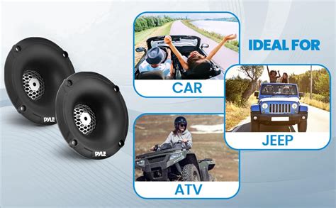 Marine Tweeter Speaker System One Pair 1inch Pei Black Dome Tweeter