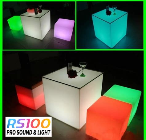 4 X Led Battery Cube Seat Hire Rs100 Pro Sound And Light Professional Audio And Lighting Solutions