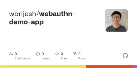 GitHub Wbrijesh Webauthn Demo App