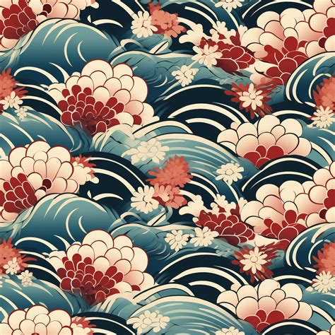 Best 12 Traditional Japanese Pattern Wave And Flowers Artofit