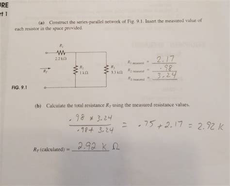 solved re rt 1 a construct the series parallel network of