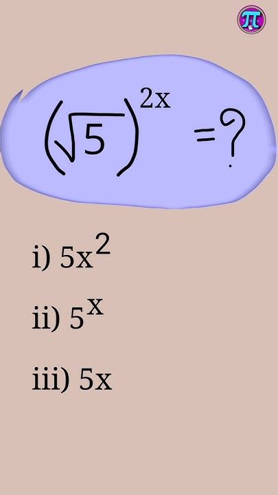 sqrt5 2x then the answer education shorts mathstricks sqrt youtube