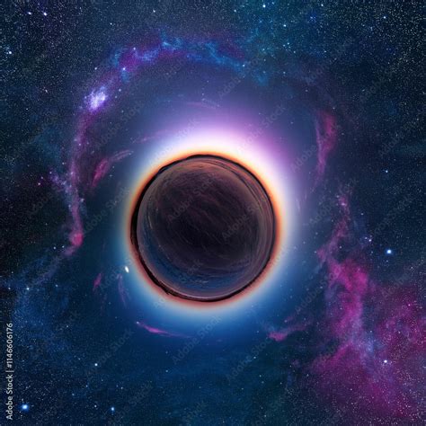 360 Degree Equirectangular Projection Space Background With Nebula And
