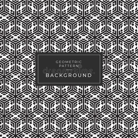 Seamless Modern Geometric Pattern Cube Stock Illustration