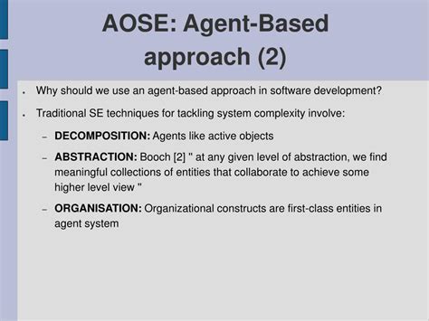 Ppt Aose Agent Oriented Software Engineering Powerpoint
