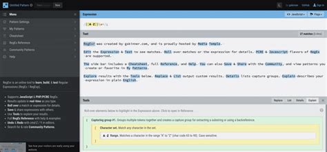 A Screenshot Of RegExrs Homepage