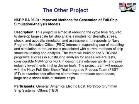 Ppt Navy Ship Advanced Modeling And Simulation Nsrp Projects Powerpoint Presentation Id4125171