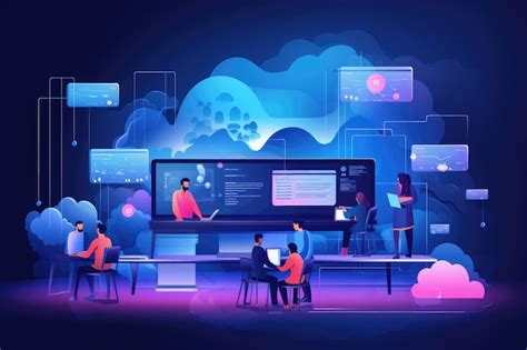 Premium Ai Image Illustration Of A Web Developer Collaborating With A