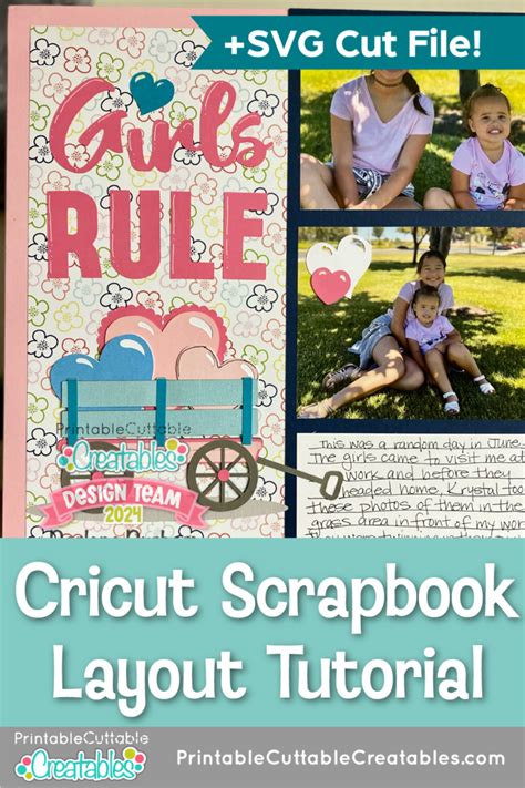 cricut scrapbook layout tutorial