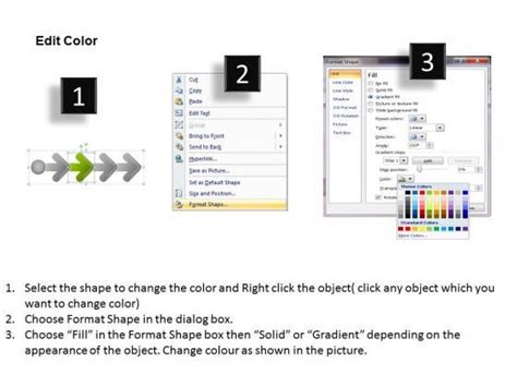 Linear Flow Arrow Queue Proto Type PowerPoint Templates