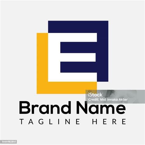 추상 E 문자 현대 이니셜 레터 마크 로고 디자인 0명에 대한 스톡 벡터 아트 및 기타 이미지 0명 가리기 개념 Istock