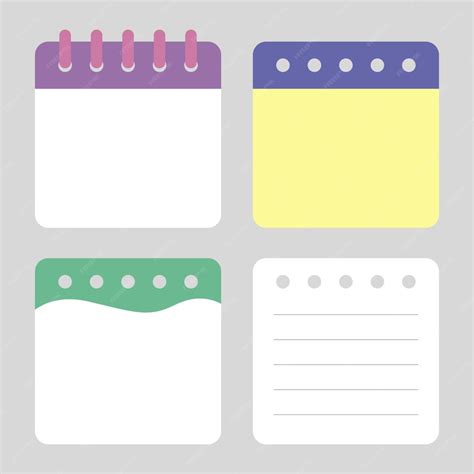 Premium Vector Blank Paper Note Template Vector