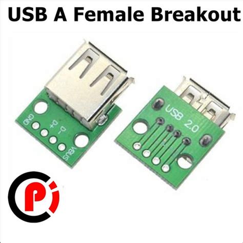 Jual USB FEMALE TYPE A TO PCB USB BREAKOUT USB TO DIP CONNECTOR TERMINAL Jakarta Selatan