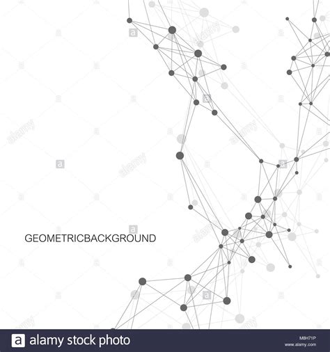 Geometric Abstract Vector With Connected Line And Dots Global Network Connection Background