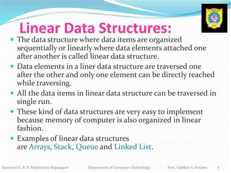 Classification Of Data Structure Linear And Non Linear Pptx