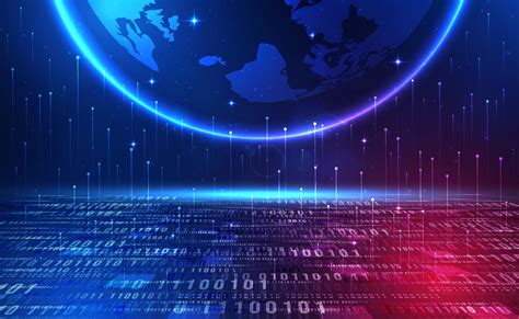 Digital Ai Big Data Technology Futuristic Blue Background Cyber Cloud