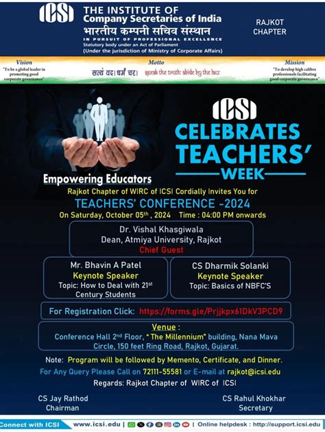 Vishal Khasgiwala On Linkedin Honor To Have Chief Guest In Icsi