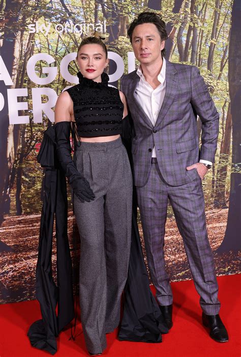 Florence Pugh Zach Braff Reunite At A Good Person Premiere Ps Celebrity