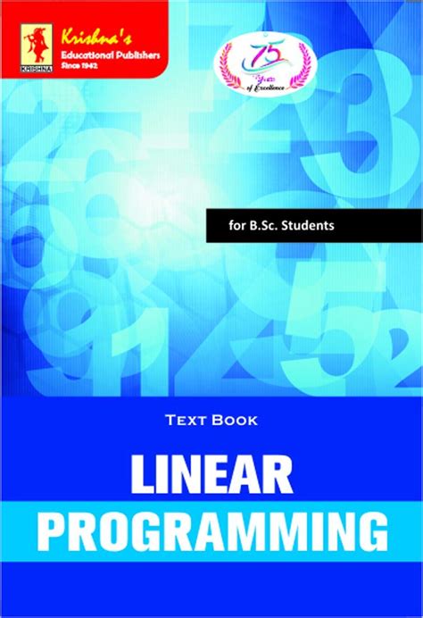 Krishna S TB Linear Programming Edition Pages Code Mathematics For B Sc And