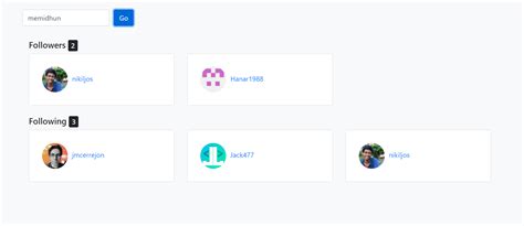 Github Nikiljos Shn Github Api A Simple Site To View The Followers And Peopled Followed By A