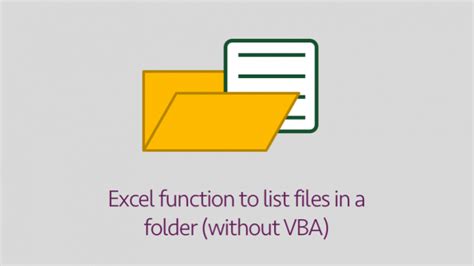 Excel Function To List Files In A Folder Without VBA Excel Off The Grid