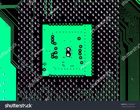 Closeup Microprocessor Socket On Motherboard Stock Photo Edit Now