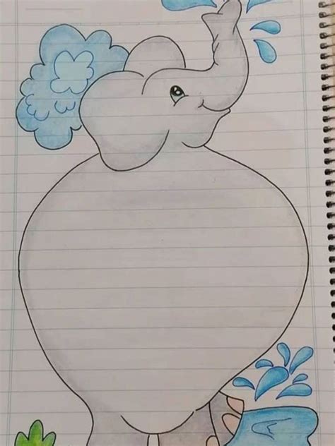 تزیین دفتر مشق با مداد رنگی و نقاشی های کودکانه زیبا