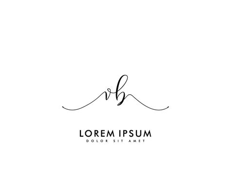 Initial Letter VB Feminine Logo Beauty Monogram And Elegant Logo Design Handwriting Logo Of