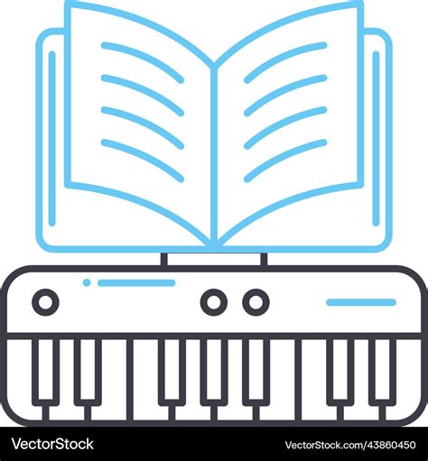 Keyboard Line Icon Outline Symbol Royalty Free Vector Image