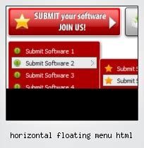 Horizontal Floating Menu Html Template