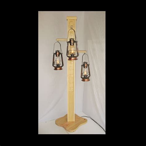 Rustic Floor Lamp With Old Fashioned Electrified Kerosene Etsy