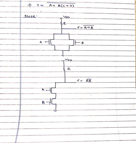 Solved Draw The Resistive Nmos Circuits For The Following Output