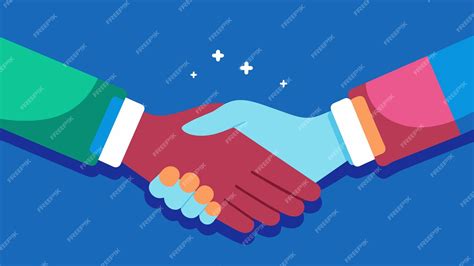 Premium Vector A Handshake Between Two Young Hands Showing A Resolution To Put Their
